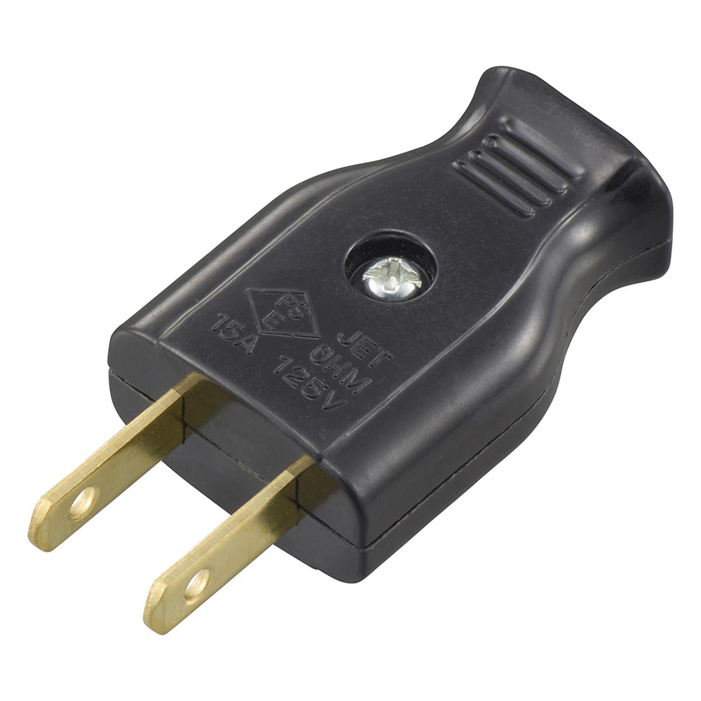 差込みプラグ（プラグ交換用/補修用/1500Wまで/15A-125V/ブラック/パッケージあり） | 株式会社オーム電機 『会員専用 仕入サイト』