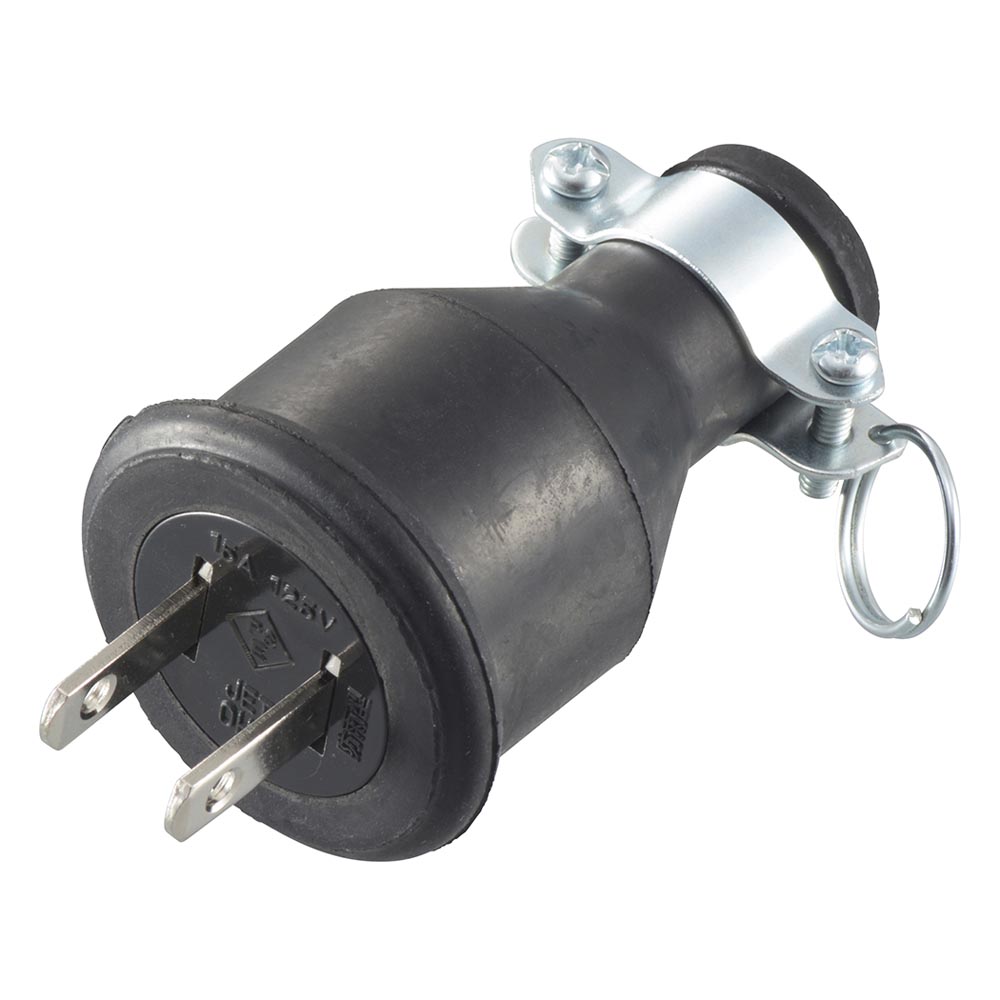 2Pゴムプラグ（補修用/1500Wまで/15A-125V/VCT/CT 2.0mm2×2芯まで/パッケージあり） | 株式会社オーム電機 『会員専用 仕入サイト』